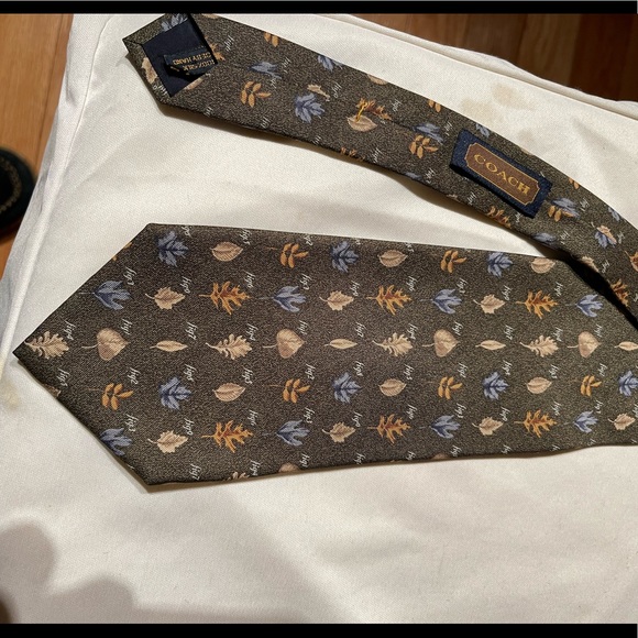 Coach | Accessories | Coach Classic Fall Pattern Neck Tie Worn Once For ...